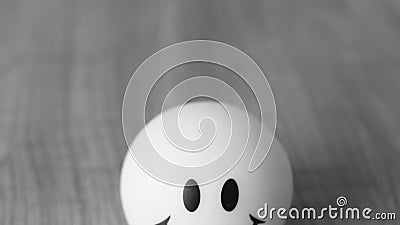 Smiling White Ball with Eyes Stock Footage - Video of glad, closeup ...