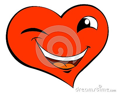 Smiling Winking Heart Stock Photography - Image: 7170062