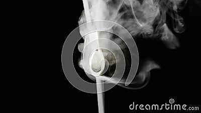 Smoke that Comes Out and Impacts on the Aerodynamic Airfoil. Stock ...