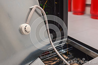 Smoke And Fire Detector Built Into The Floor Connected To Clean Agent ...