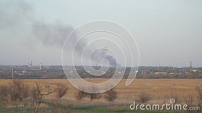 Smoke from a Fire in Distance Stock Footage - Video of fire, freight ...