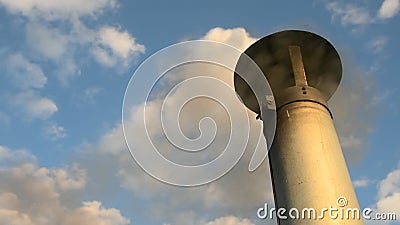 Smoke from a Pipe from Which Soot Particles Fly Out. Stock Video ...