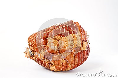 Smoked Boneless Ham Hock Wrapped In Netting Royalty-Free Stock Photo ...