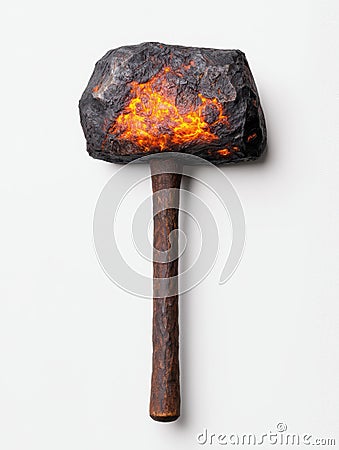 Smoldering Coal Hammer Royalty-Free Stock Image | CartoonDealer.com ...