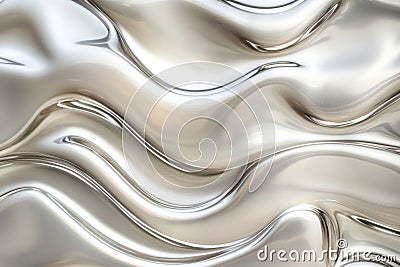 A Smooth, Reflective Silver Metal Background With Soft Distortions And ...