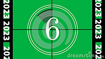 Smooth Retro Style Countdown on Green Screen Stock Video - Video of ...