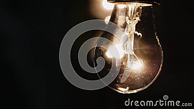 Smoothly Lights Up and Then Goes Out Light Bulb Stock Video - Video of ...