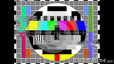 SMPTE Color Bars with Glitch Effect. SMPTE Color Stripe Technical ...