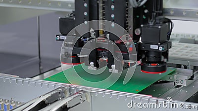 SMT Pick and Place Machine Installing SMD Electronic Components at ...