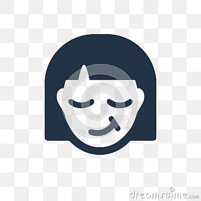 Smug Vector Icon Isolated On Transparent Background, Smug Trans ...