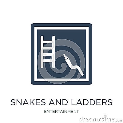 Snakes And Ladders Icon In Trendy Design Style. Snakes And Ladders Icon ...