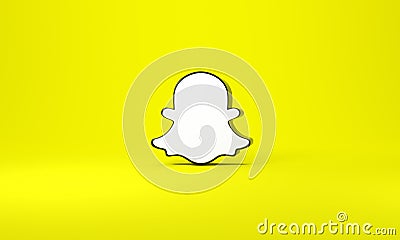 Snapchat Logo With Space For Text And Graphics. Yellow Background ...