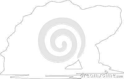 Snapping Turtle Outline Silhouette Generative Ai Vector Illustration ...