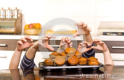Sneaking Cookies Stock Photography - Image: 22763482