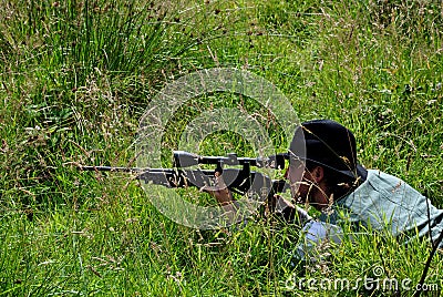 Sniper In The Grass Stock Images - Image: 15268254