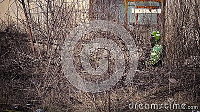 Sniper in position stock footage. Video of fight, army - 69861058