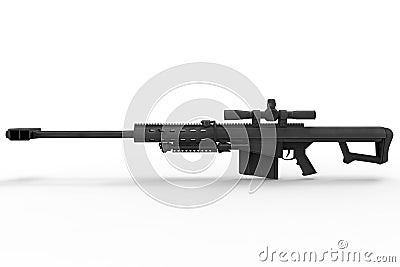 Sniper Rifle Side View Stock Photo - Image: 59001743