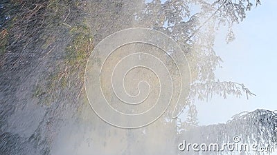 Snow Explosion in Backlight, Blizzard. Slow Motion Stock Video - Video ...