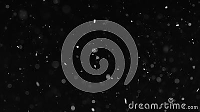 Snow Particles Effects on Black Background Stock Footage - Video of ...