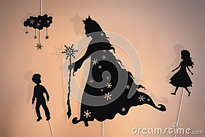 Snow Queen Storytelling, Shadow Puppets Royalty-Free Stock Photo ...