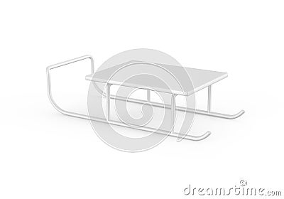 Snow Sledges And Toboggans Mock Up Template On Isolated White ...