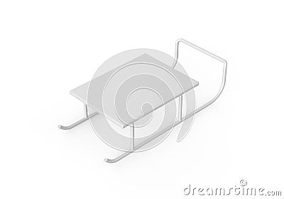 Snow Sledges And Toboggans Mock Up Template On Isolated White ...