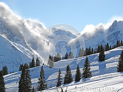 Snow Storm In The Alps Royalty Free Stock Images - Image: 11067029