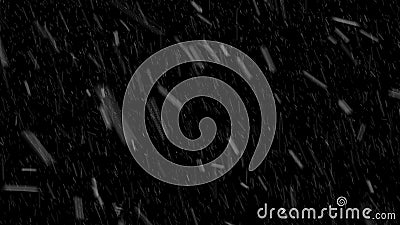 Snow Storm on Black Background. Seamless Loop-able Animation. Stock ...