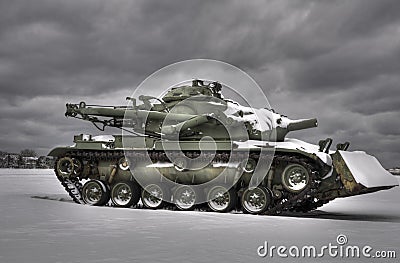 Snow Tank HDR stock photo. Image of historic, military - 8449006