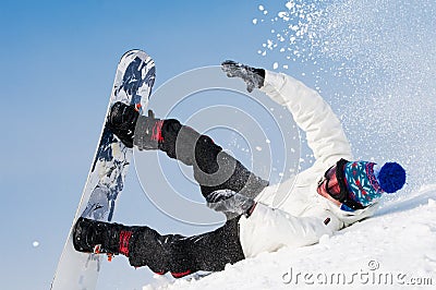 Snowboard Extreme Falling Stock Images - Image: 18176374