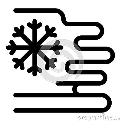 Snowflake Blowing Cold Air Conditioning System Icon Stock Photography ...