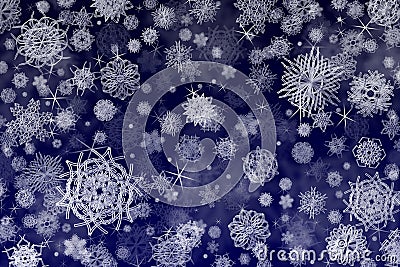 Snowflakes Falling At Night Royalty Free Stock Image - Image: 21609826