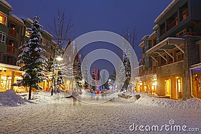 Snowy Scene Of Winter Shopping Stock Image - Image: 18184001