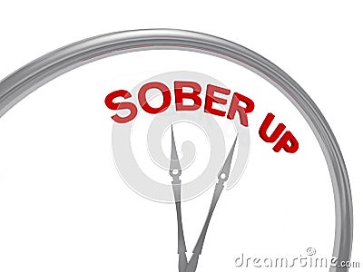 Sober Up Word On Clock Stock Image | CartoonDealer.com #261726127