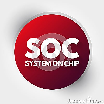 SOC - System On Chip Acronym, Technology Concept Background Royalty ...