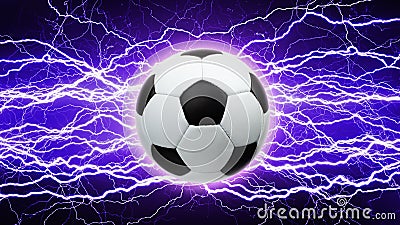 Soccer Ball, Bright Lightnings Royalty-Free Stock Photography ...