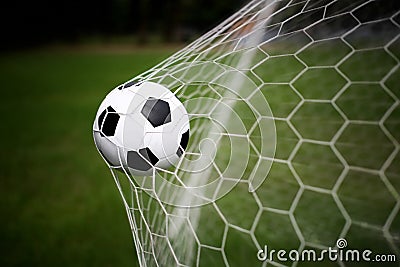Soccer Ball In Goal Stock Images - Image: 26573634