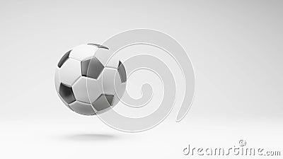 Soccer Ball Spinning on Studio Light Gray Background Stock Footage ...