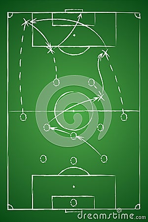 Soccer Tactic Table. The Tactical Scheme Cartoon Vector | CartoonDealer ...