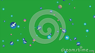 Social Media Animated Icon, Social Media Live Style Animated Icon Stock ...