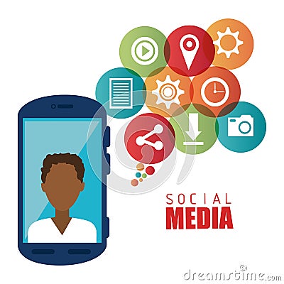 Social Media Entertainment Graphic Design Stock Vector - Image: 59238401