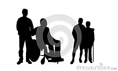 Social Work To Help People Silhouette Stock Photos - Image: 8957943