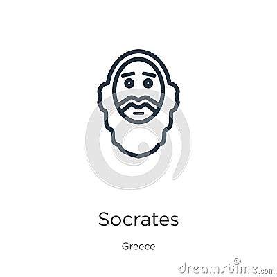 Socrates Icon. Thin Linear Socrates Outline Icon Isolated On White ...