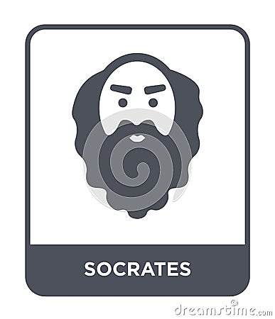 Socrates Icon In Trendy Design Style. Socrates Icon Isolated On White ...