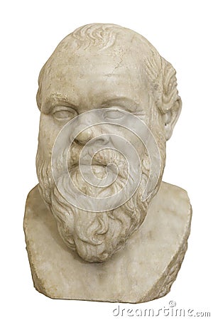 Socrates. Marble Head Of The Greek Philosopher Stock Photo ...