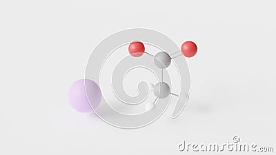 Sodium Acetate Molecule 3d, Molecular Structure, Ball And Stick Model ...