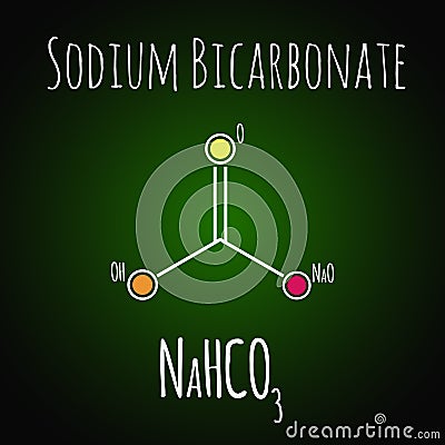 Sodium Bicarbonate Or Baking Soda , Chemical Structure. Skeletal ...