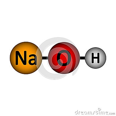 Sodium Hydroxide Molecule Icon Royalty-Free Cartoon | CartoonDealer.com ...