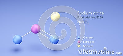 Sodium Nitrite, Molecular Structures, Food Additive, E250, 3d Model ...