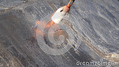 Soft Roof. Laying Roofing Material, Roofing Material Stock Video ...